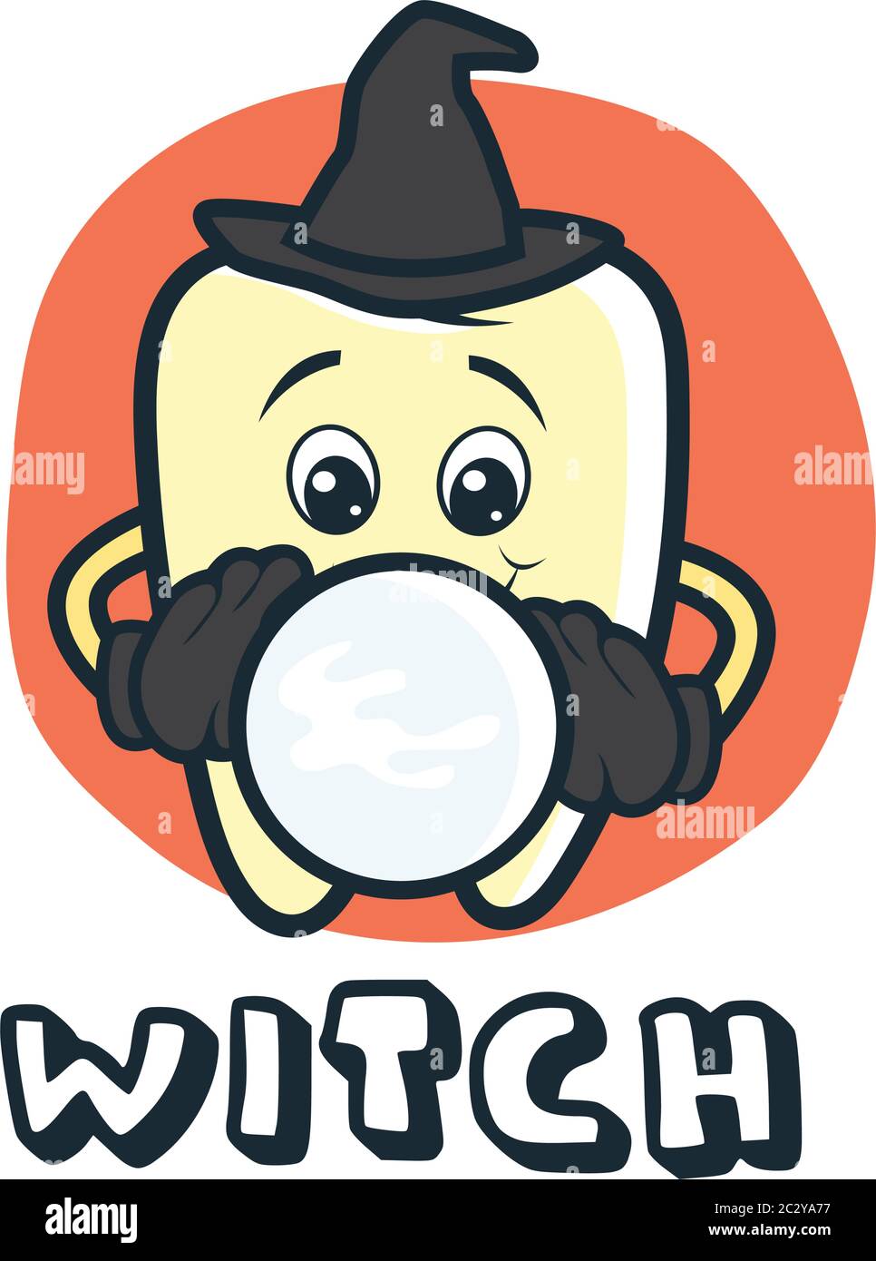 tooth character witch. vector illustration Stock Vector Image & Art - Alamy