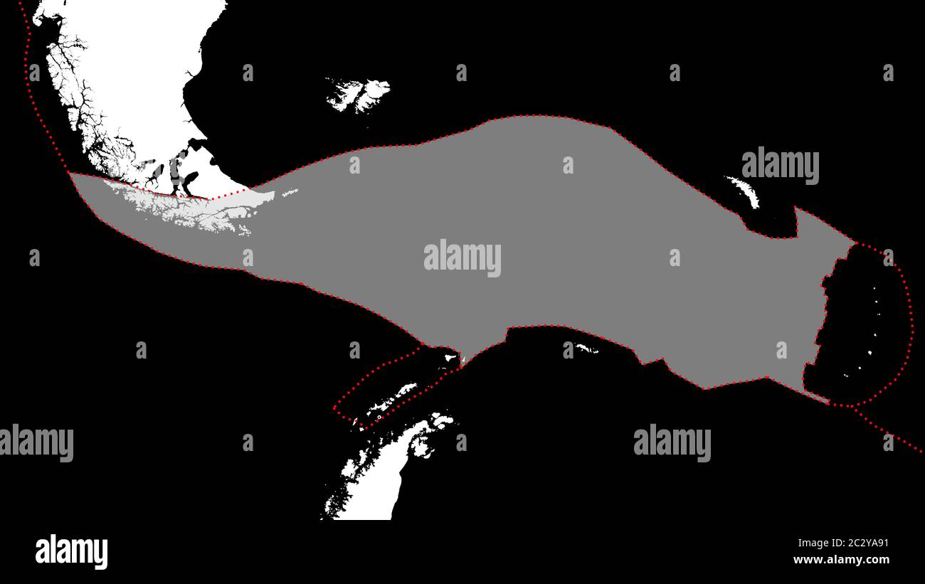 Shape of the Scotia tectonic plate with borders of surrounding plates ...
