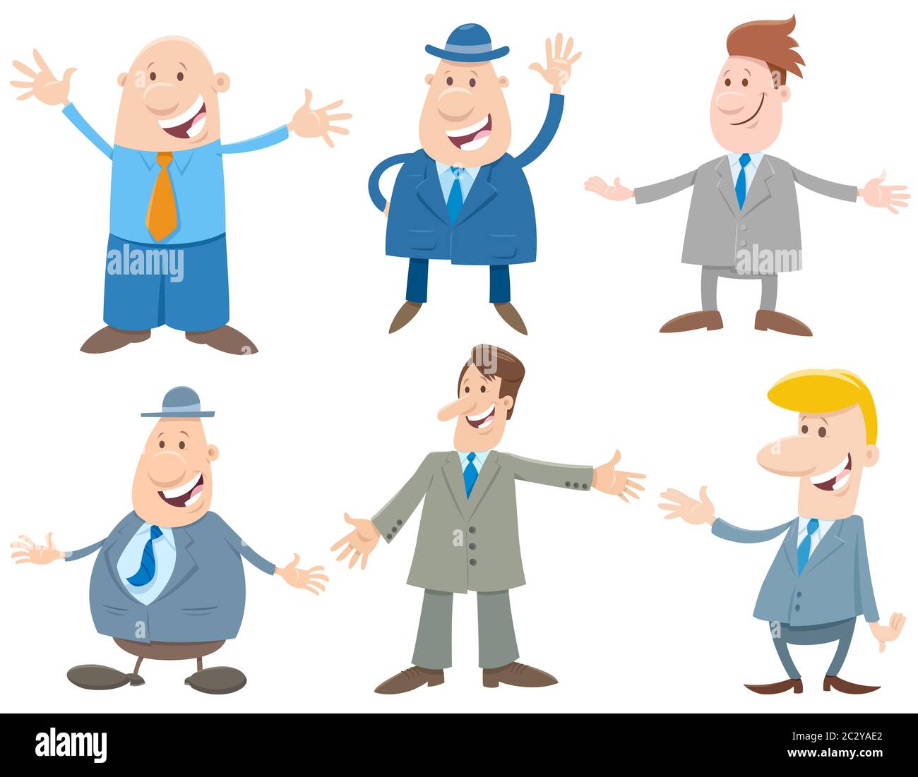businessmen or men cartoon characters set Stock Photo - Alamy