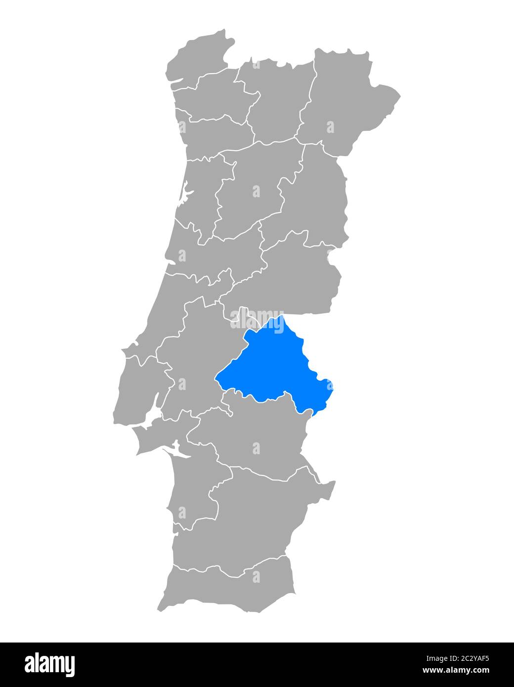 Map of Portalegre in Portugal Stock Photo - Alamy