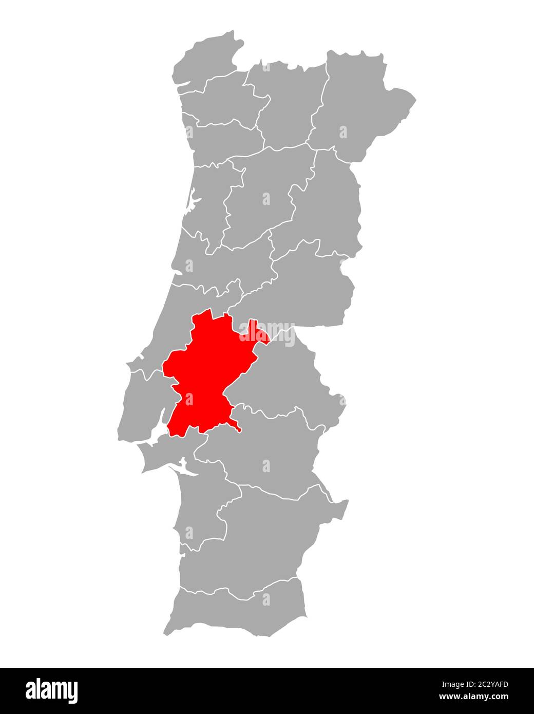 Map of Santarem in Portugal Stock Photo - Alamy