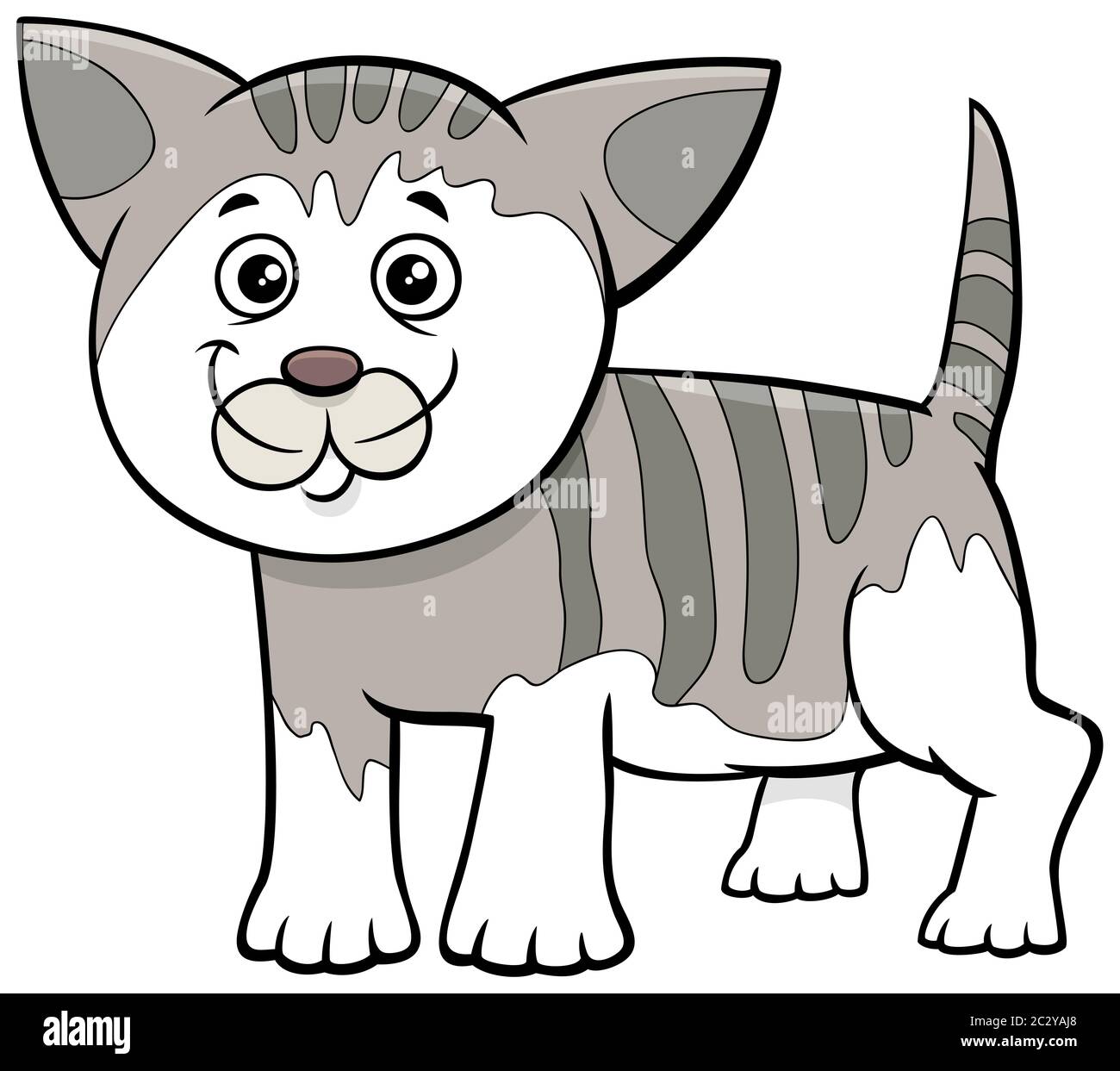 spotted kitten cartoon animal character Stock Photo - Alamy