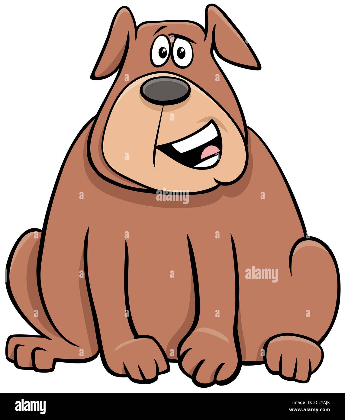Cartoon fat dog Cut Out Stock Images & Pictures - Alamy