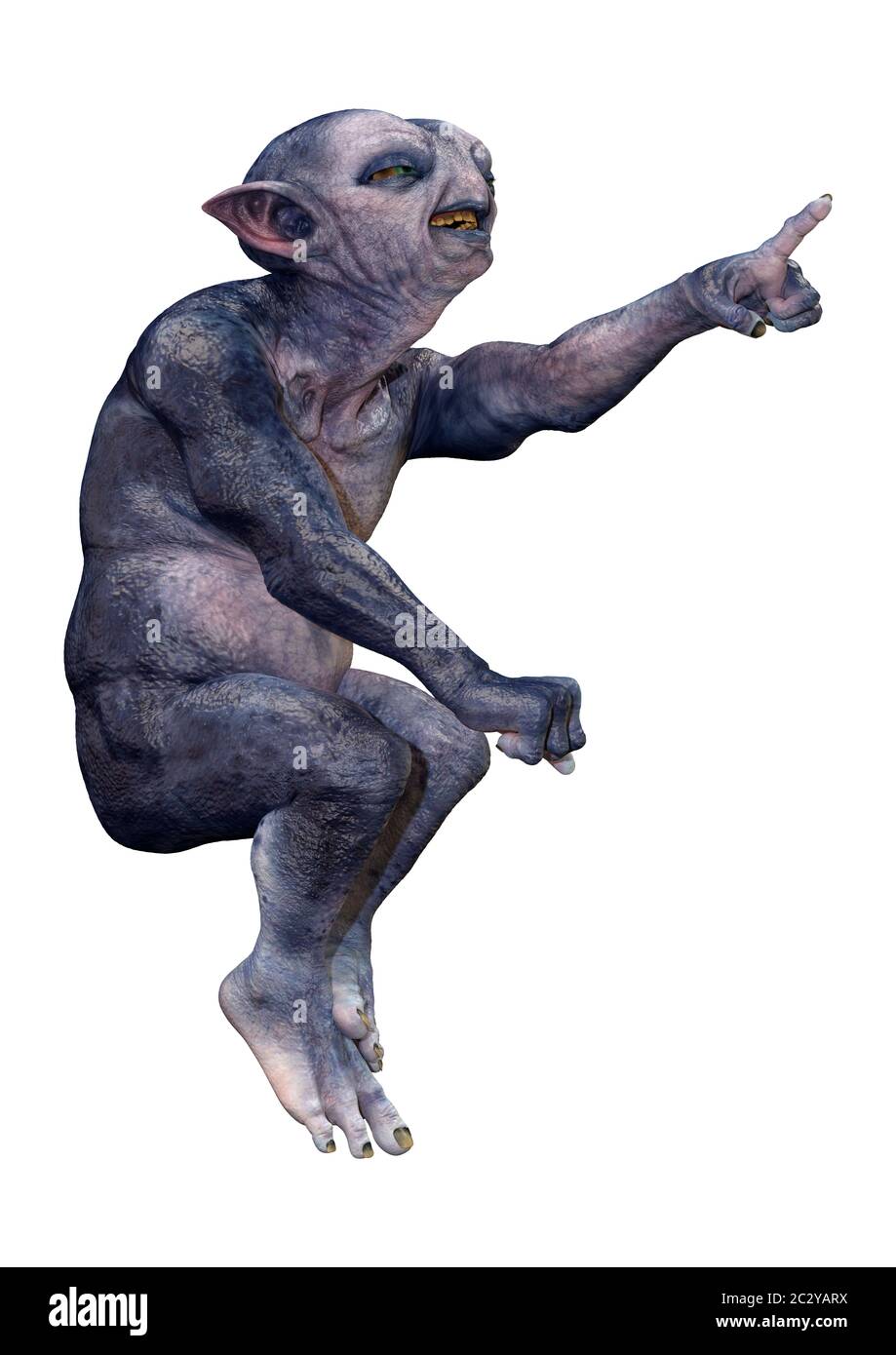 3D rendering of a blue alien isolated on white background Stock Photo ...