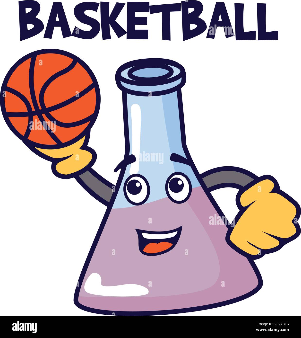 Cartoon science beaker Stock Vector Images - Alamy