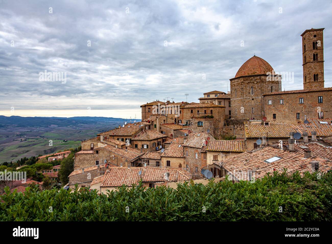 Volterra medieval town in Tuscany traditonal Architecture Italy Stock ...