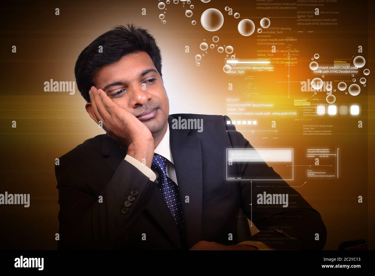 Business man thinking new idea Stock Photo - Alamy