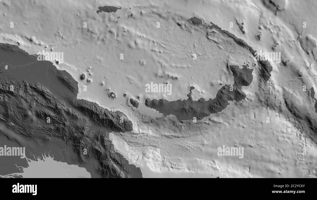 Bilevel map of the area around the South Bismarck tectonic plate. 3D ...