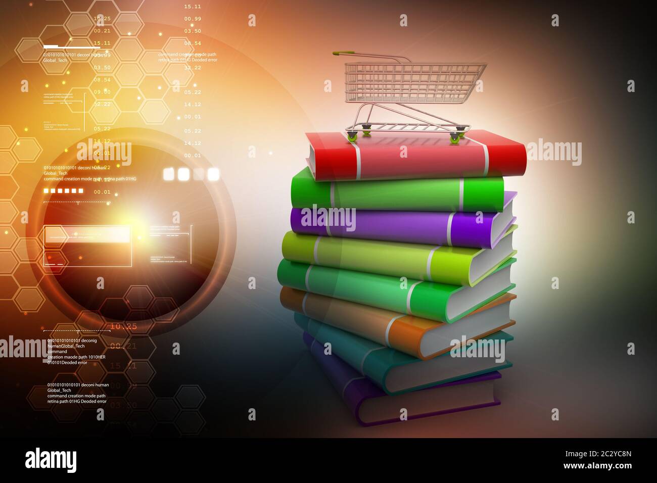 hand truck with books Stock Photo - Alamy