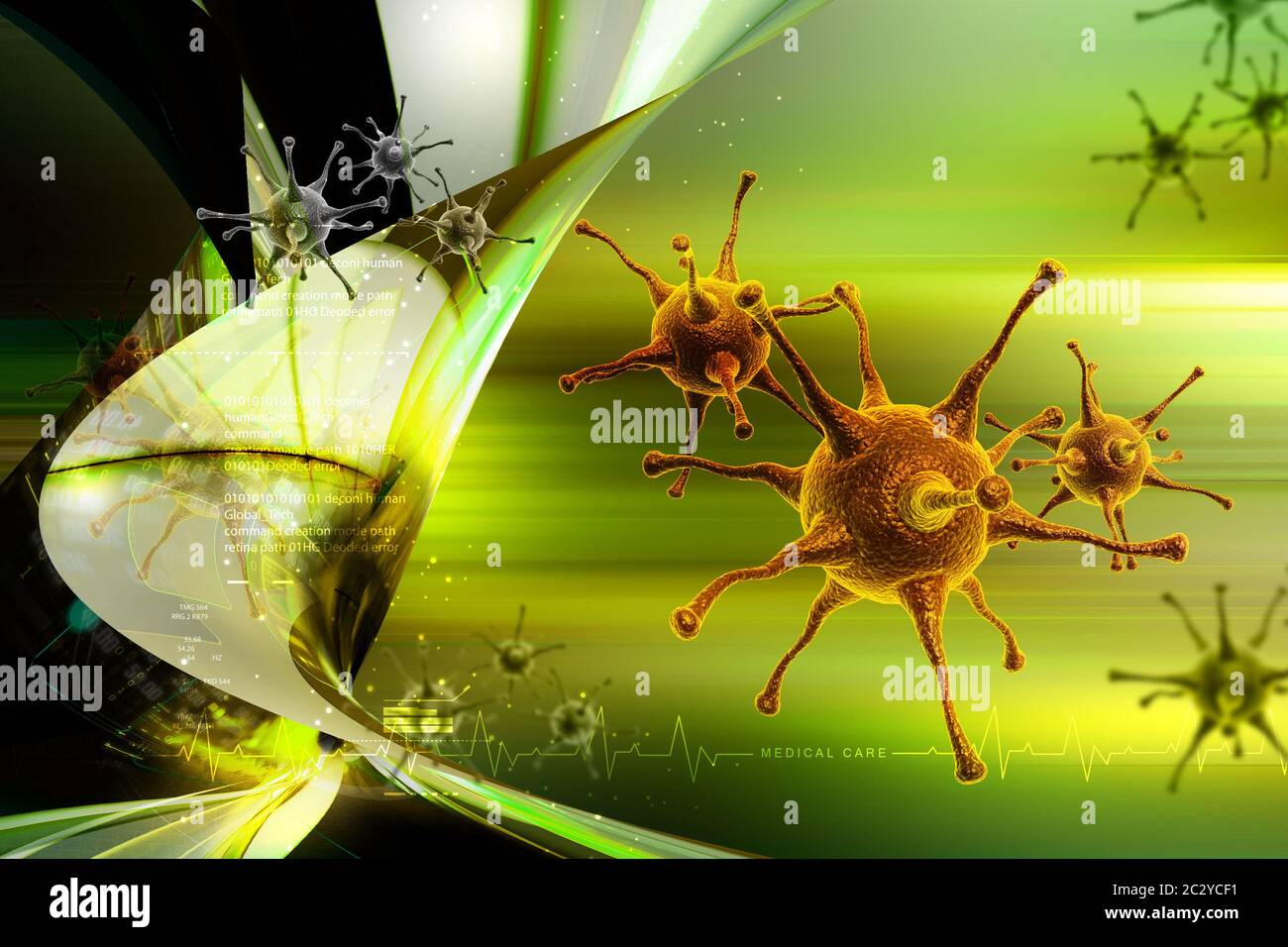 virus 3d image Stock Photo - Alamy