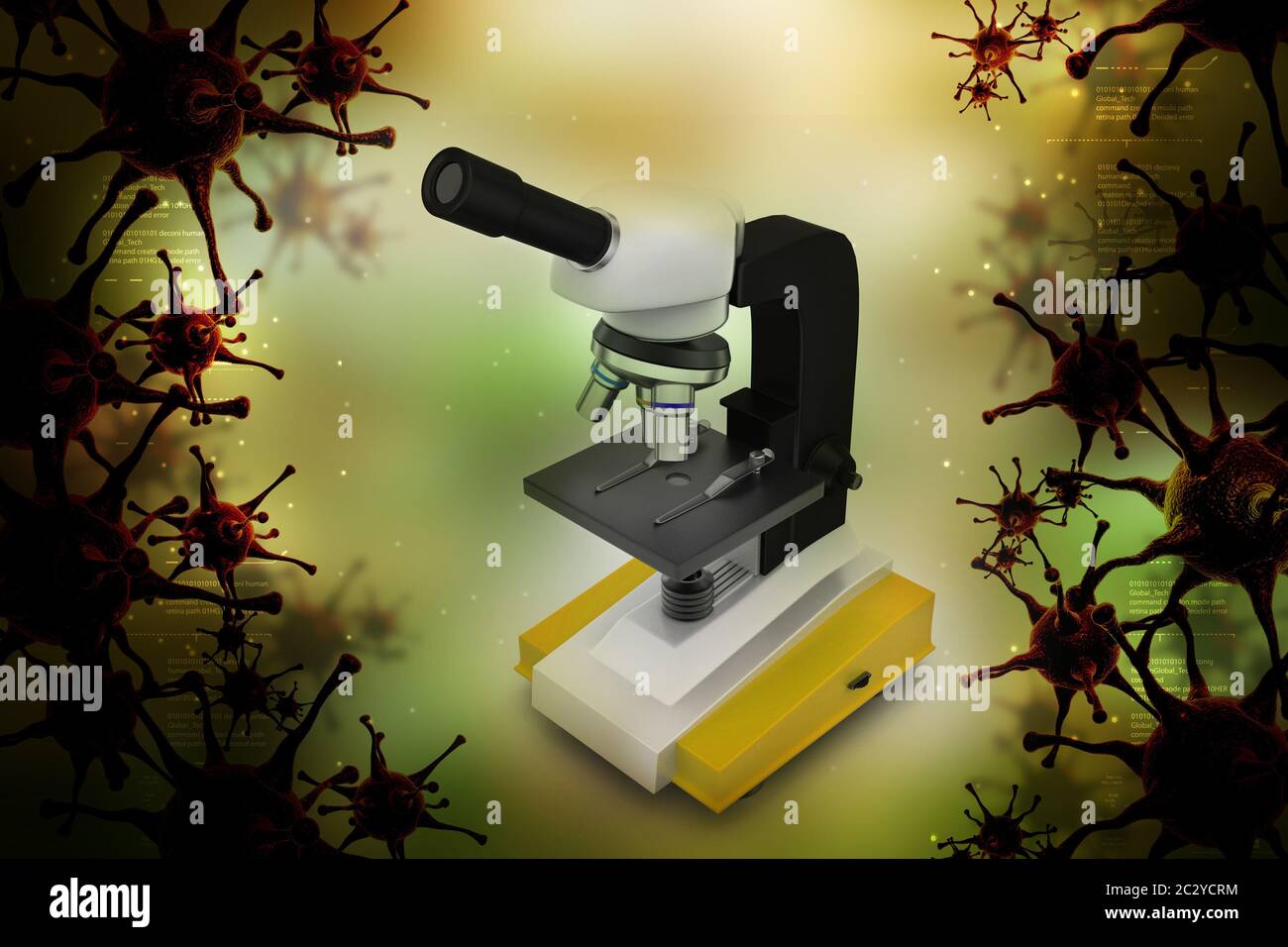 microscope and virus Stock Photo - Alamy