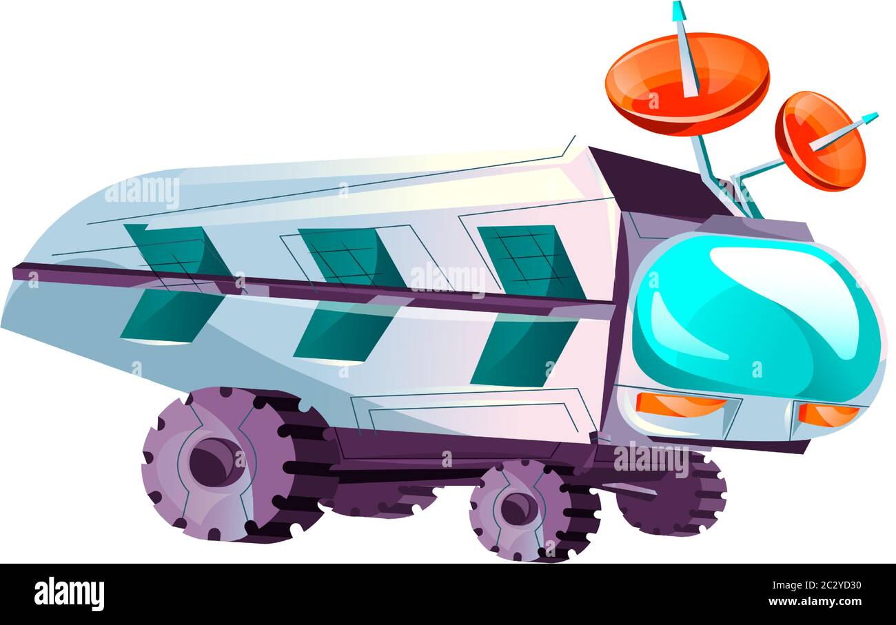 Space planet colonization vector cartoon illustration. Futuristic ...