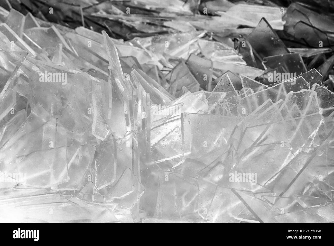 Broken ice texture Black and White Stock Photos & Images - Alamy