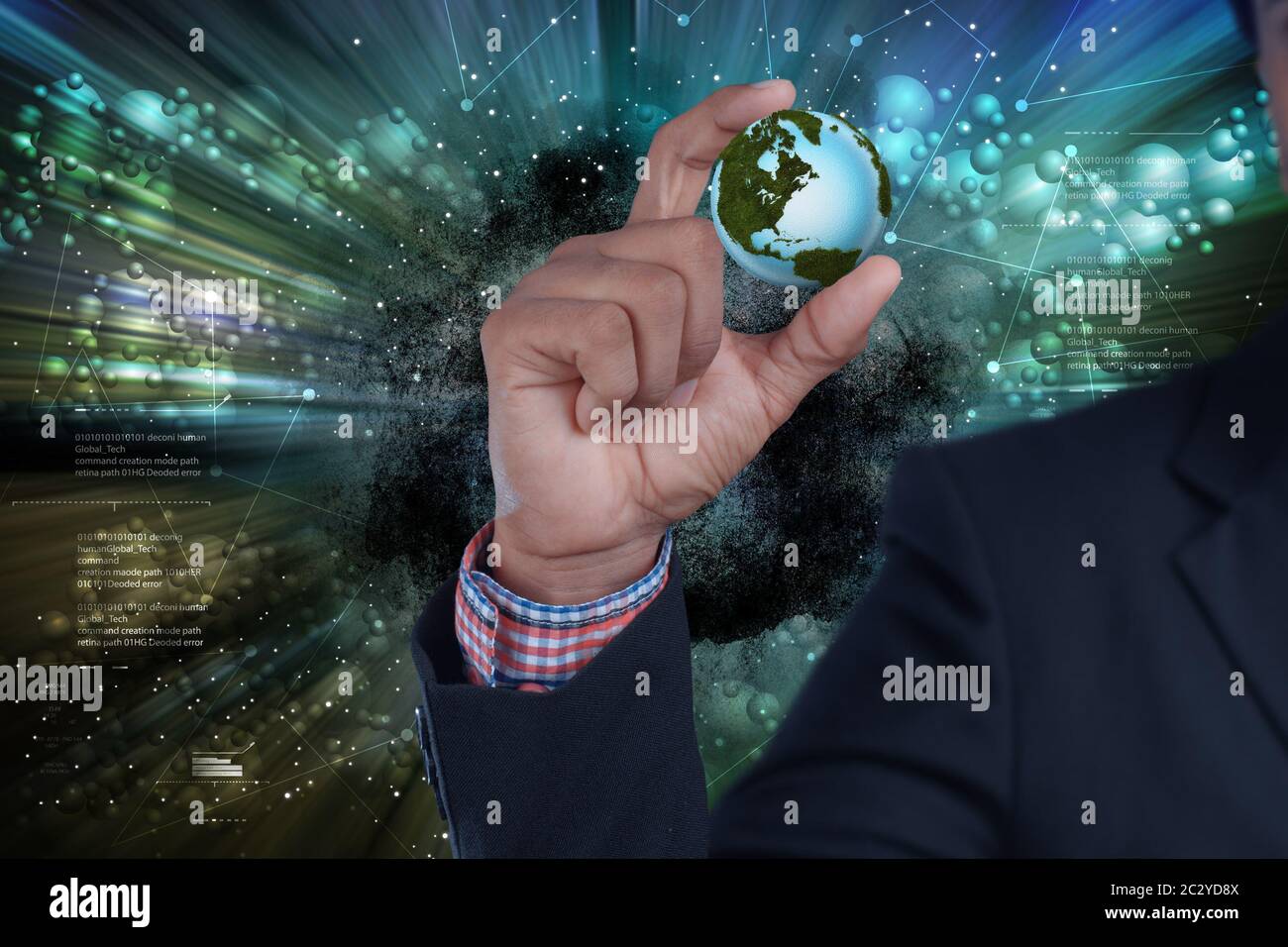 Showing 3d network sphere hi-res stock photography and images - Alamy