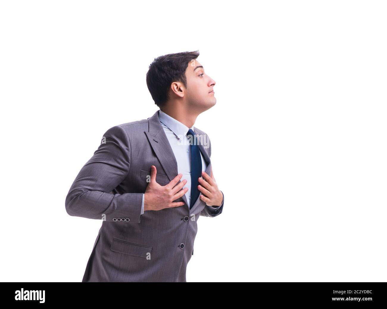 Businessman isolated on white background Stock Photo - Alamy