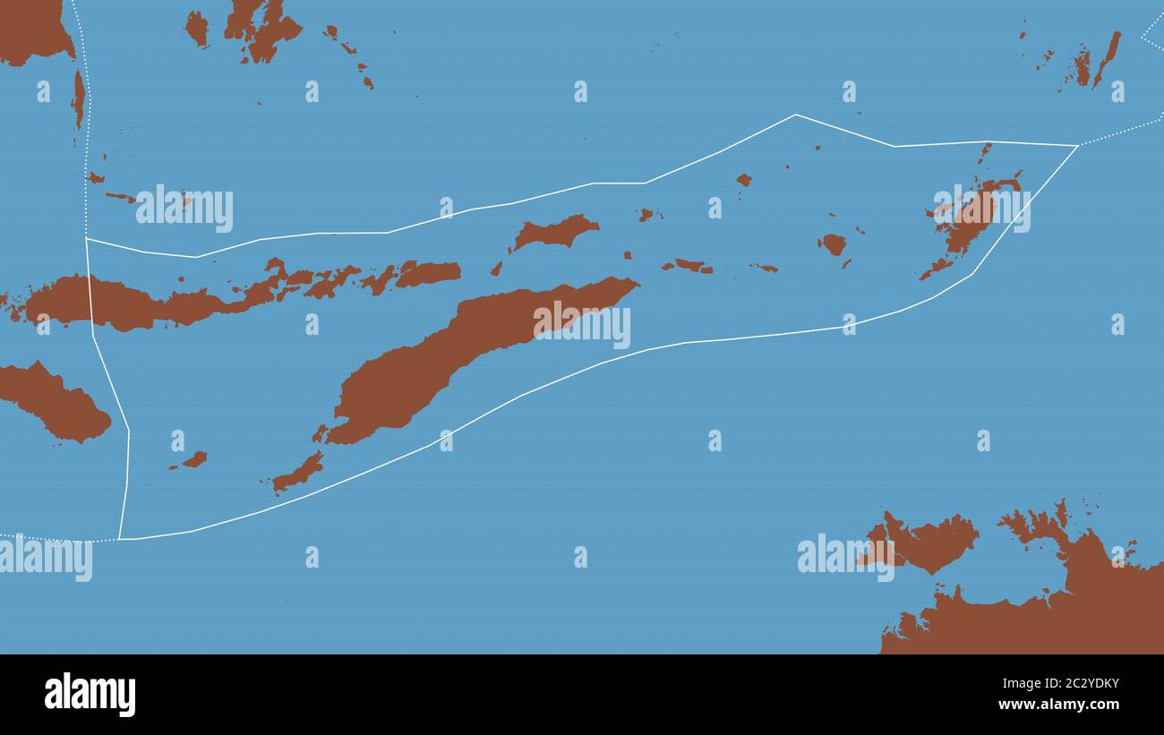 Outline of the Timor tectonic plate with the borders of surrounding ...