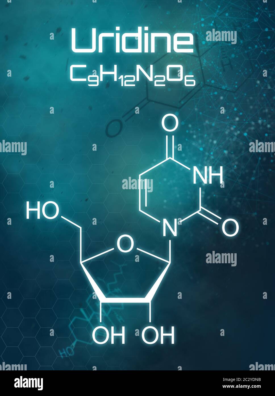 Chemical formula of Uridine on a futuristic background Stock Photo - Alamy