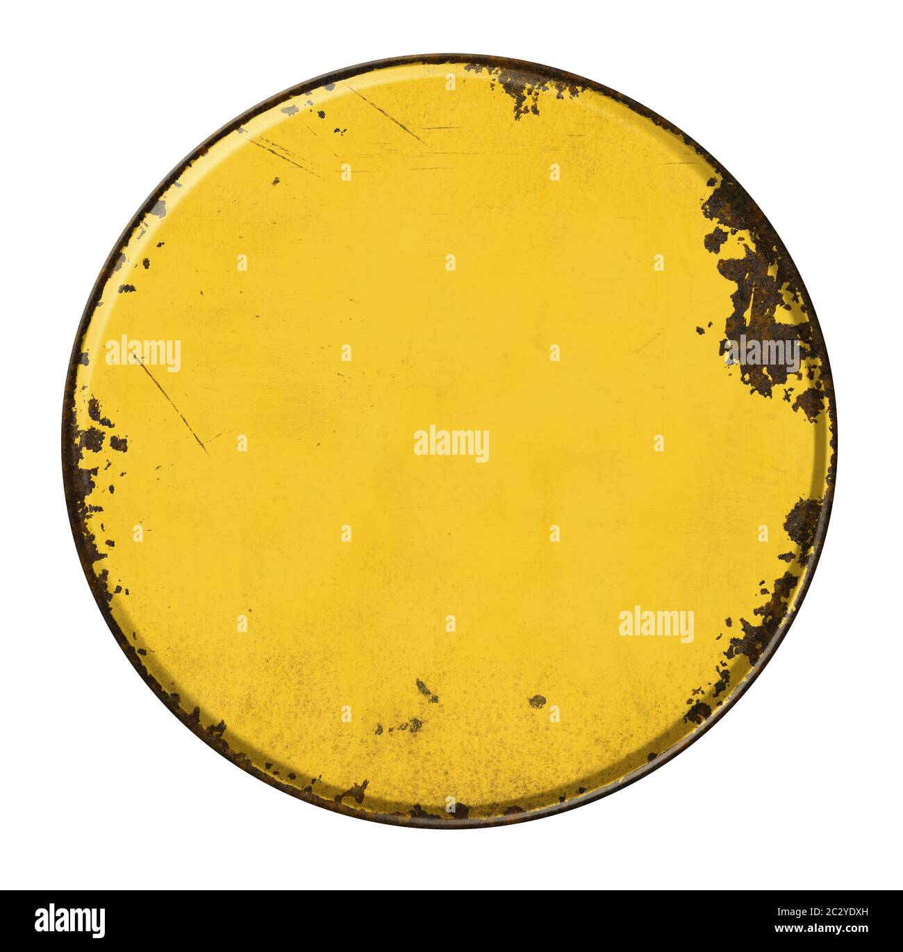 Empty vintage tin sign on a white background Stock Photo - Alamy
