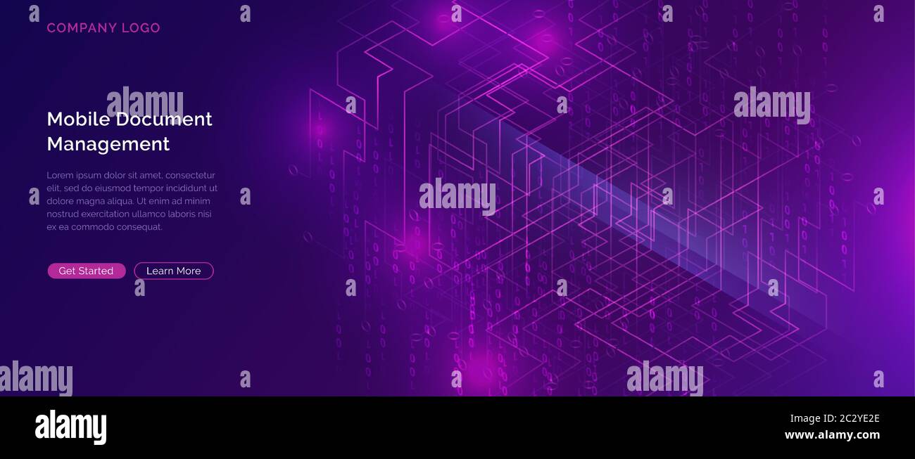 Big Data Waterfall Or Cascade Digital Binary Code Data Flow Analysis