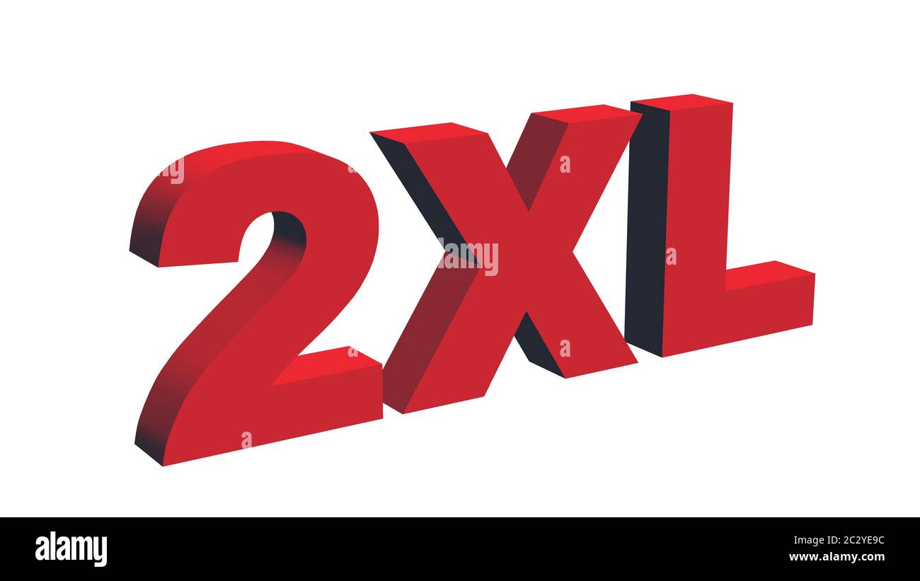 label size collection - 2XL sign red Stock Photo - Alamy