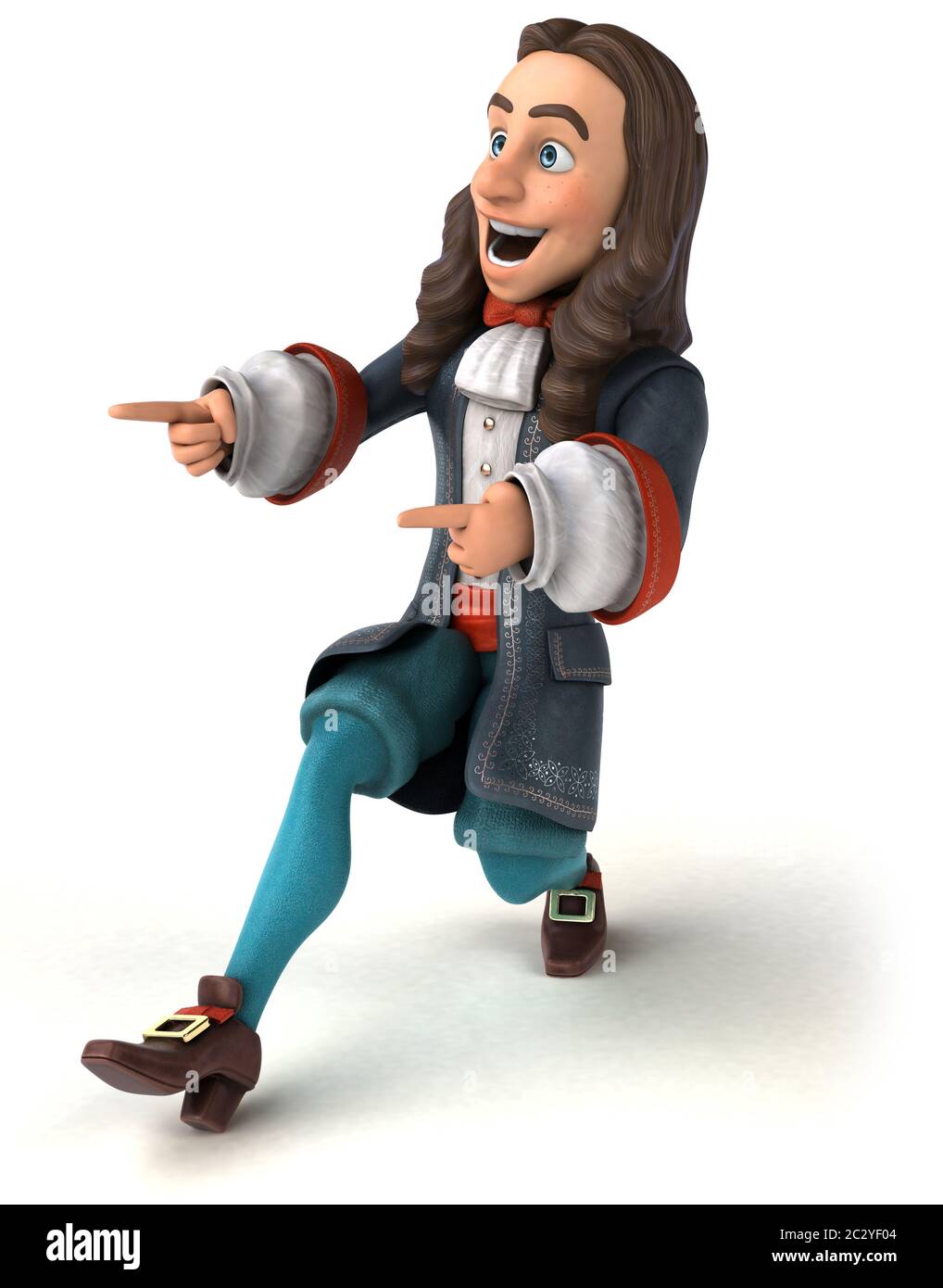 Cartoon man in historical baroque costume Stock Photo - Alamy