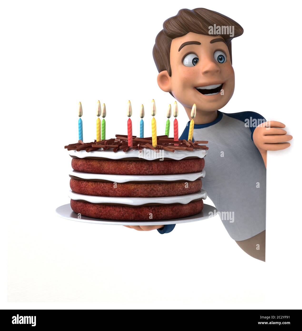 3D cartoon character fun teenager Stock Photo - Alamy