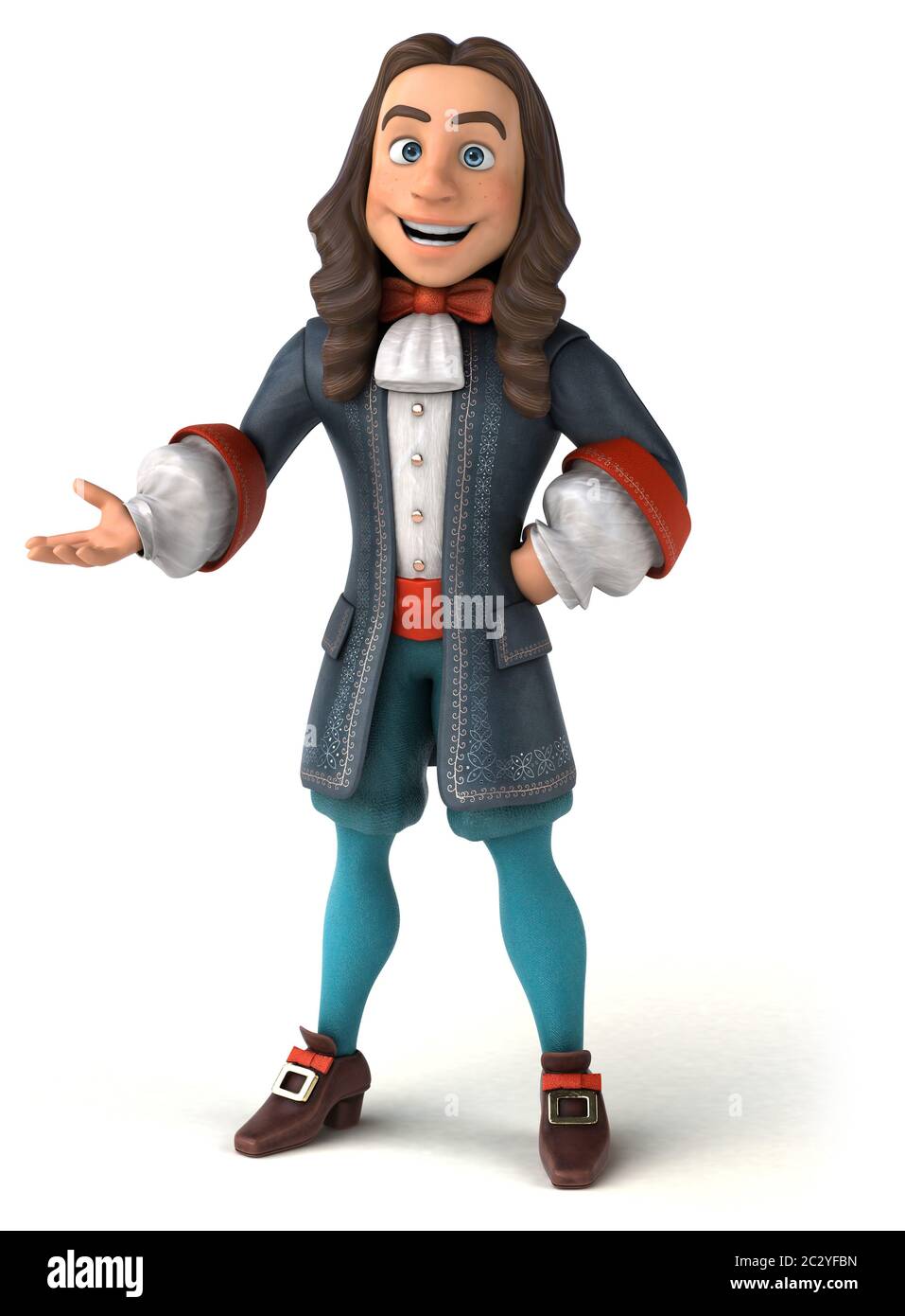 Cartoon man in historical baroque costume Stock Photo - Alamy