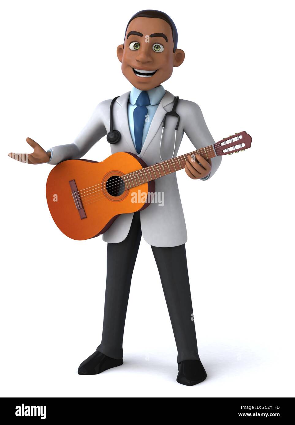 Fun doctor - 3D Illustration Stock Photo - Alamy
