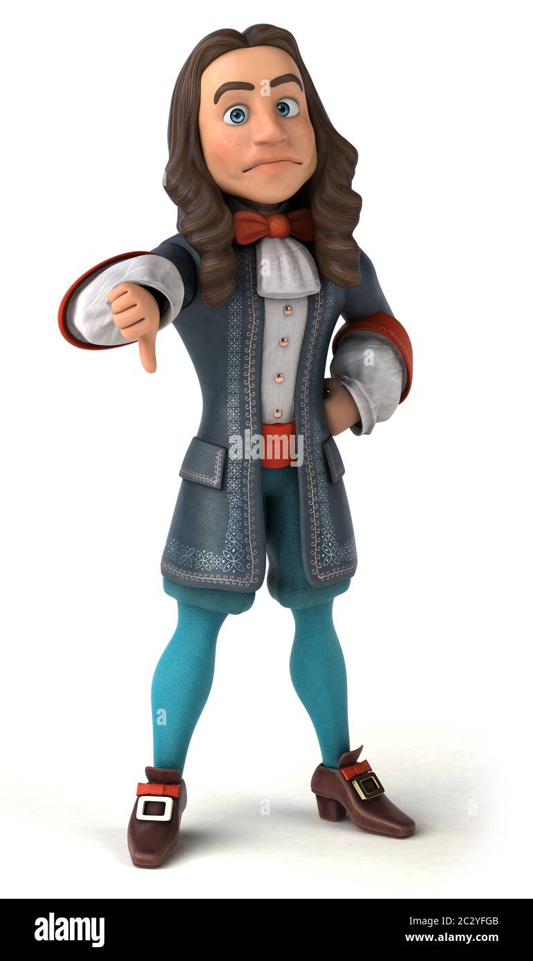 Cartoon man in historical baroque costume Stock Photo - Alamy