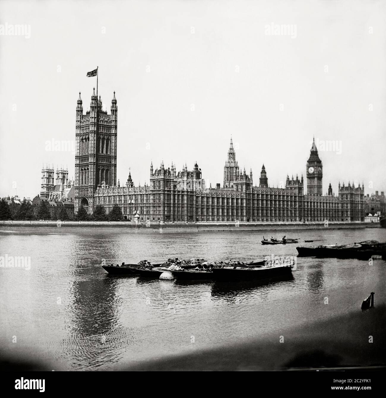 Historical Britain, English city streets and landscapes circa 1900 ...