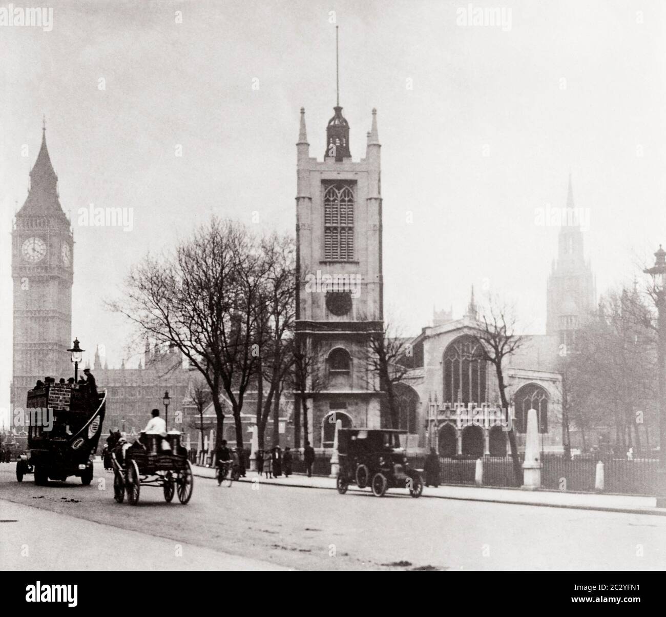 Historical Britain, English city streets and landscapes circa 1900 ...