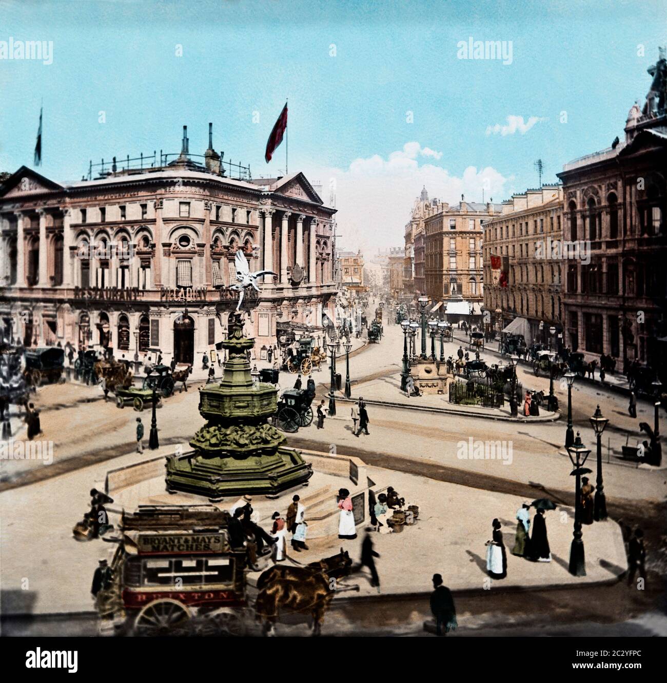 Historical Britain, English city streets and landscapes circa 1900 ...