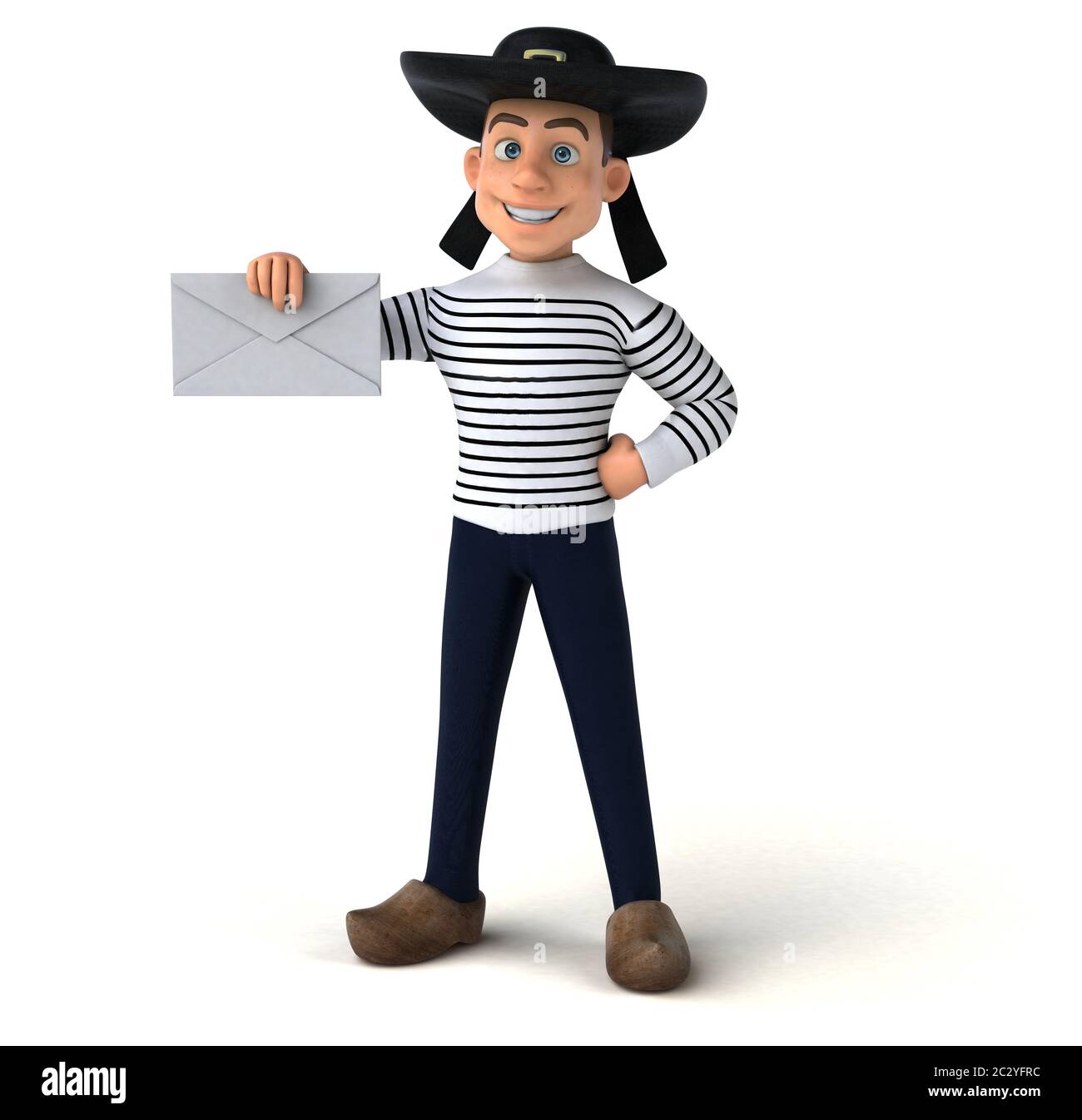 Fun 3d cartoon breton character Stock Photo - Alamy