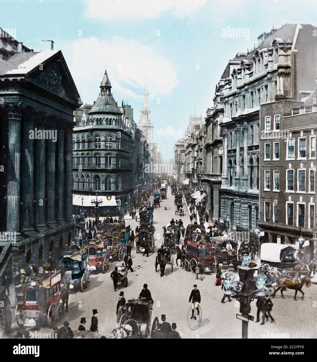 Historical Britain, English city streets and landscapes circa 1900 ...