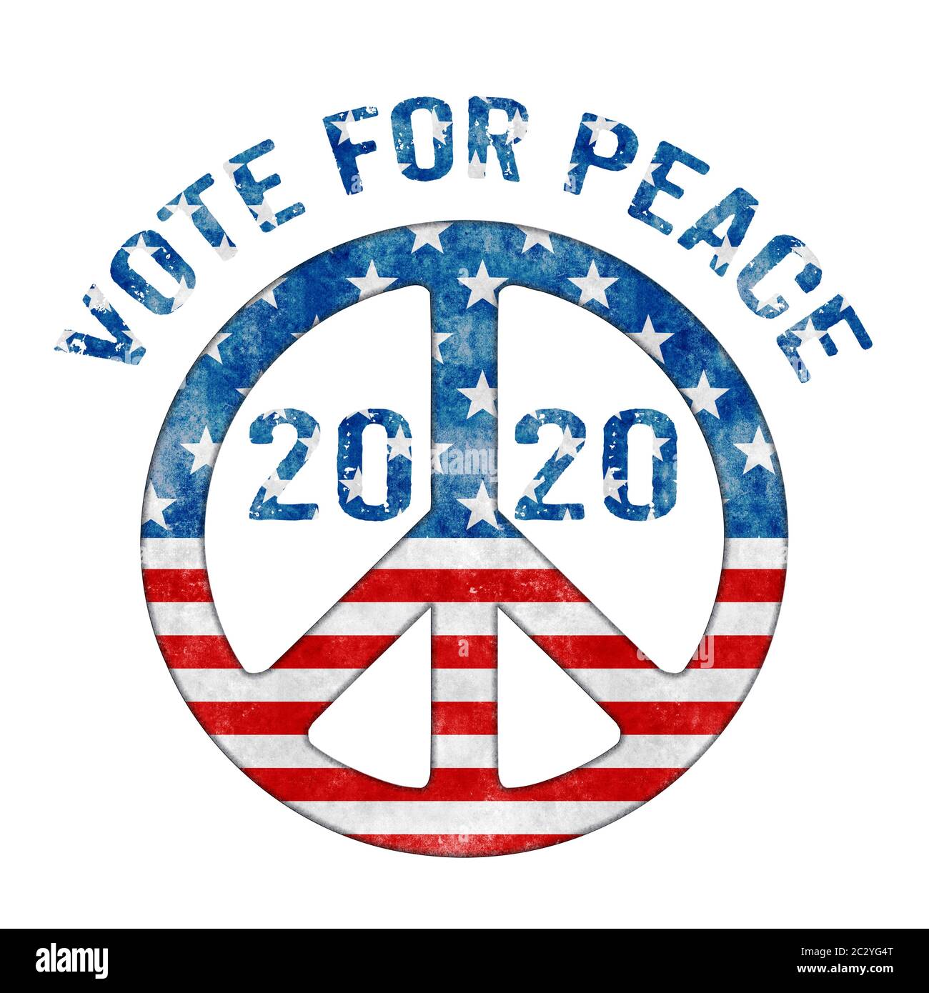 international peace symbol and text vote for peace in colors and design ...