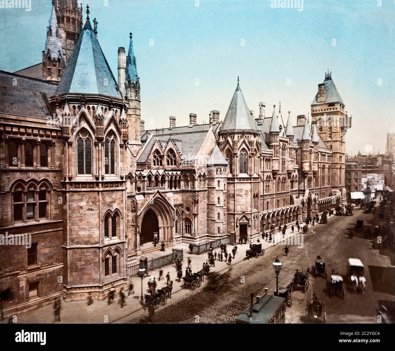 Historical Britain, English city streets and landscapes circa 1900 ...
