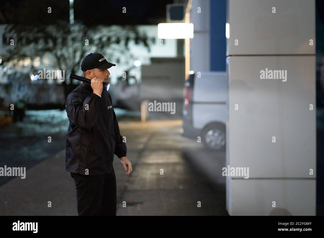 Security night guard at perimeter hi-res stock photography and images ...