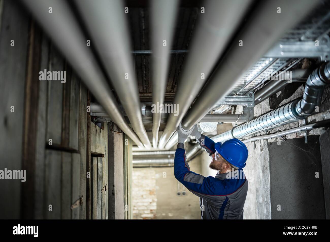 Pvc pipes basement hi-res stock photography and images - Alamy