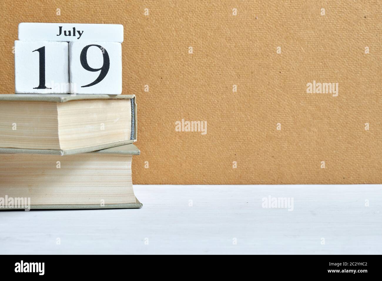 19th july nineteenth day month calendar concept on wooden blocks with ...