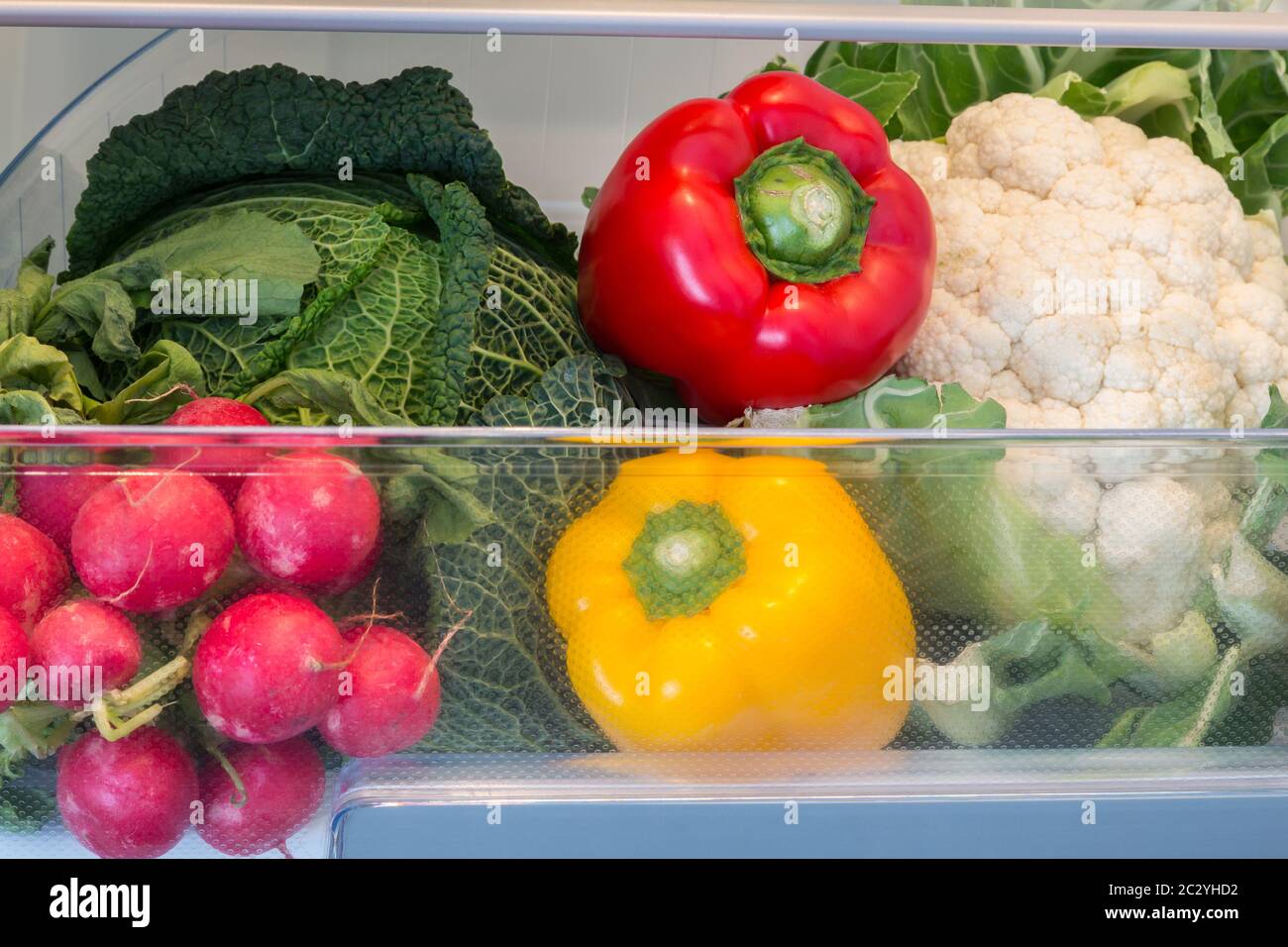 Open fridge filled with fruits and vegetables Stock Photo - Alamy