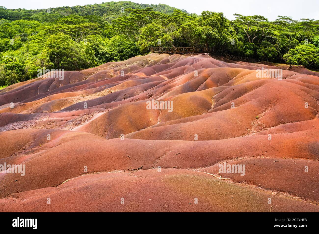 Seven Coloured Earth In Chamarel, Mauritius Island, Africa Stock Photo ...