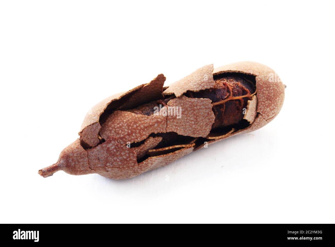 Tamarind Pod Isolated On White Stock Photo - Alamy