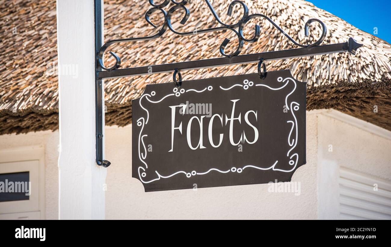 Street Sign to Facts Stock Photo - Alamy