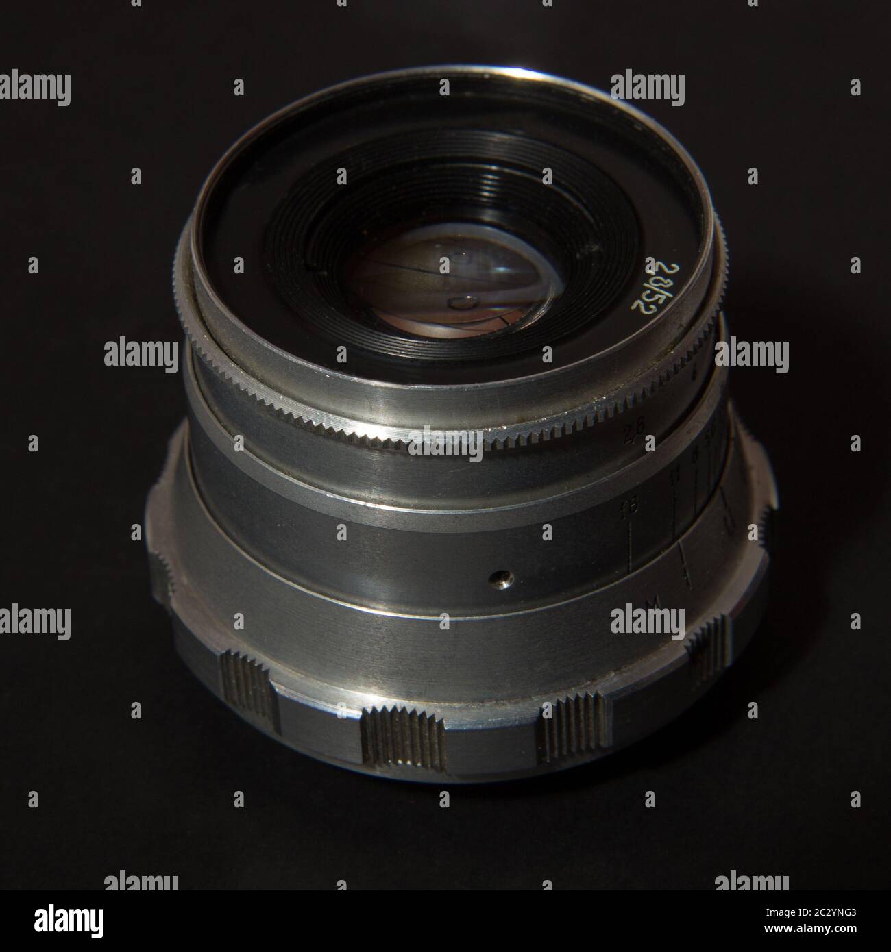 Retro Camera Lens on the black background Stock Photo - Alamy