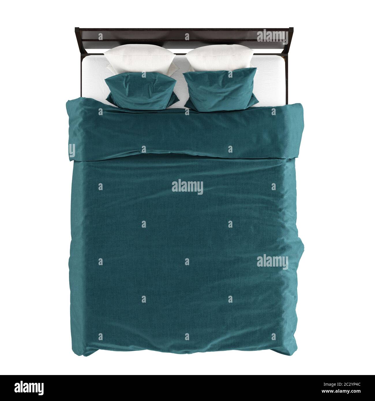 3d rendering bed top view hi-res stock photography and images - Alamy