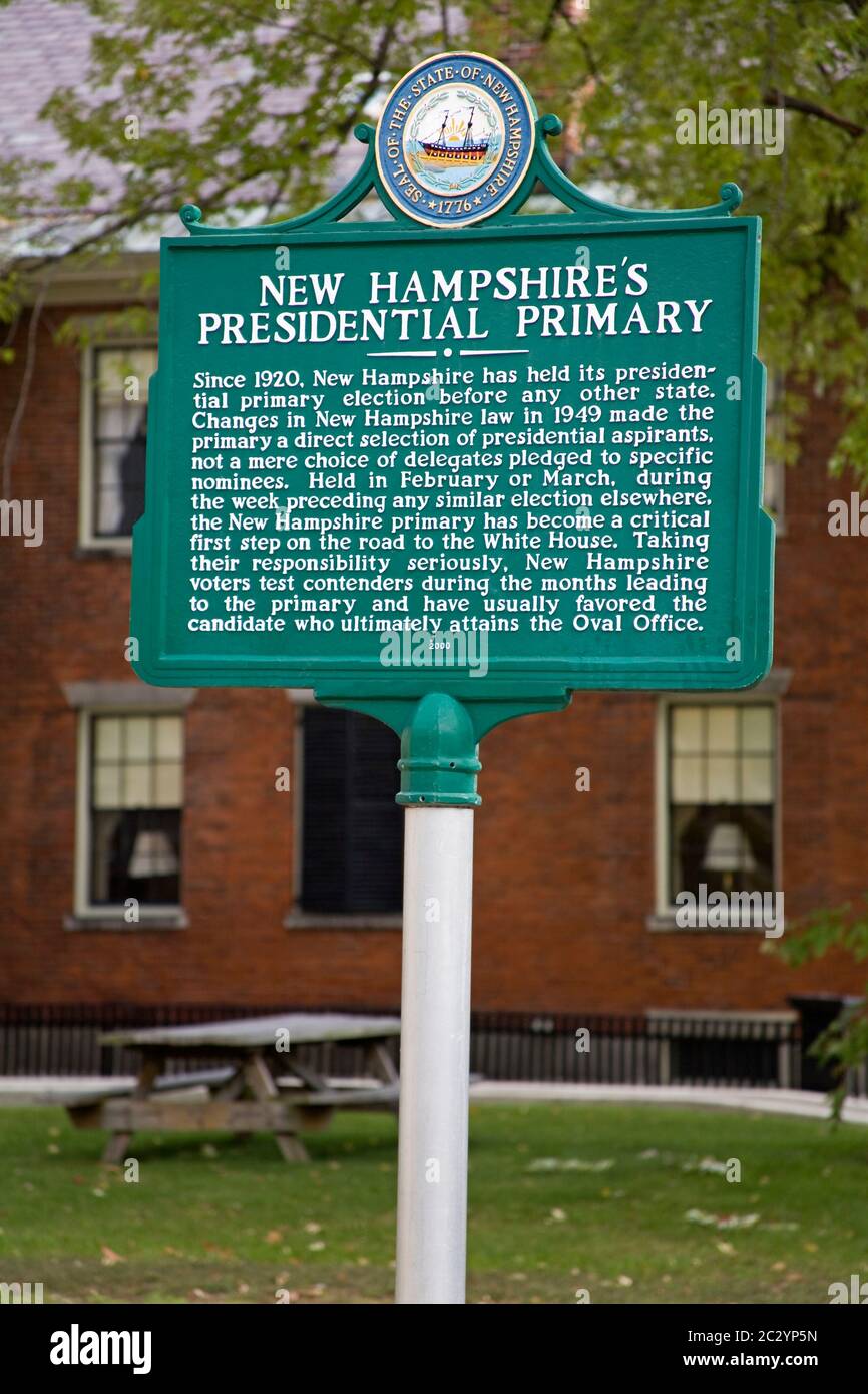 State Capitol History Plaque, Concord, New Hampshire, New England, USA ...