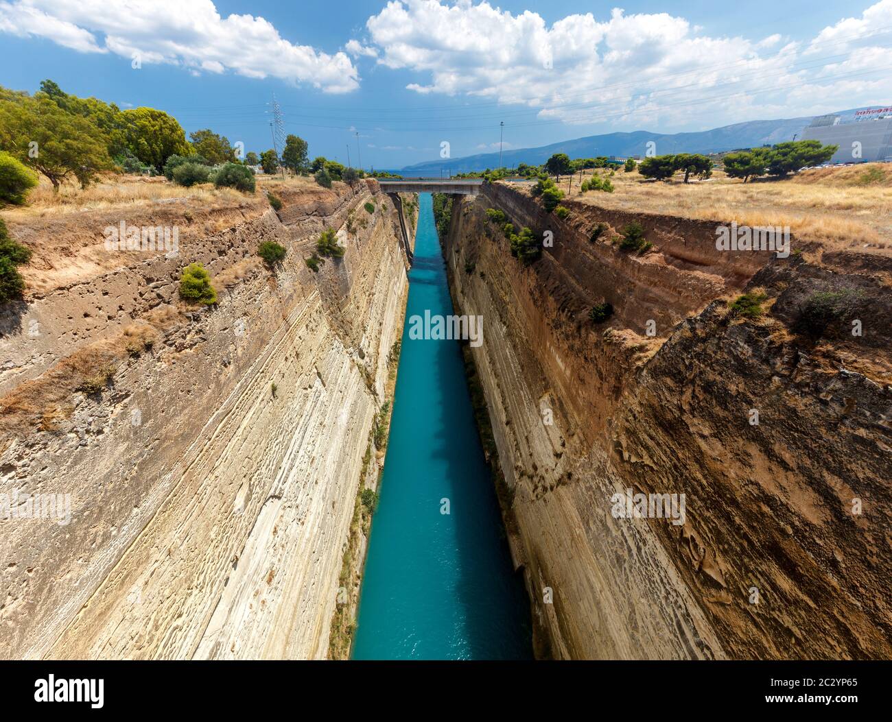 Corinth canal, the canal that separates Peloponnese from continental ...