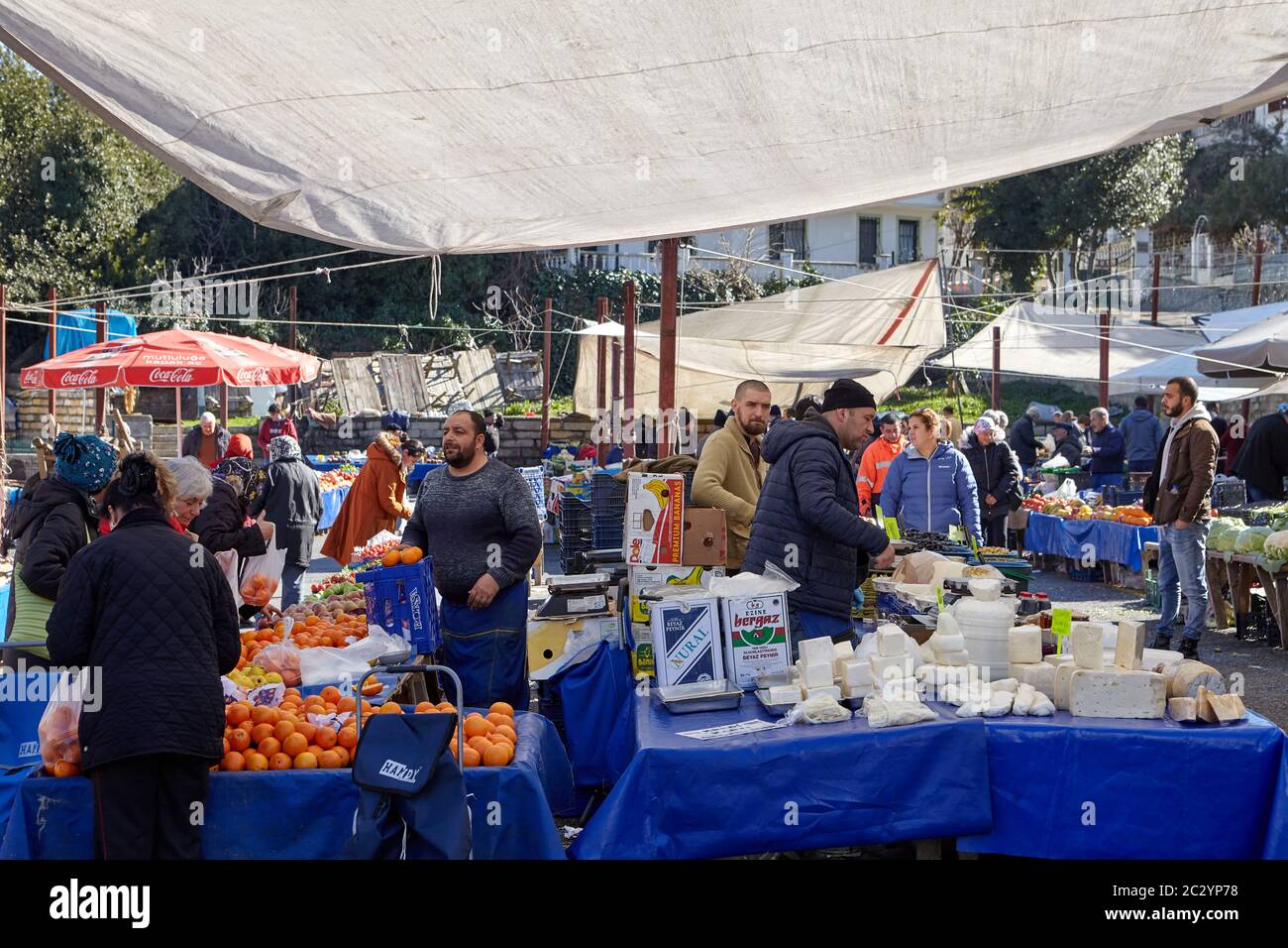 Istanbul, Turkey - February 13, 2020: Princes Islands, an open market ...