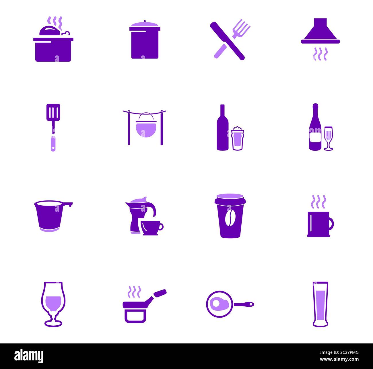 Food and kitchen web icons for user interface design Stock Photo - Alamy