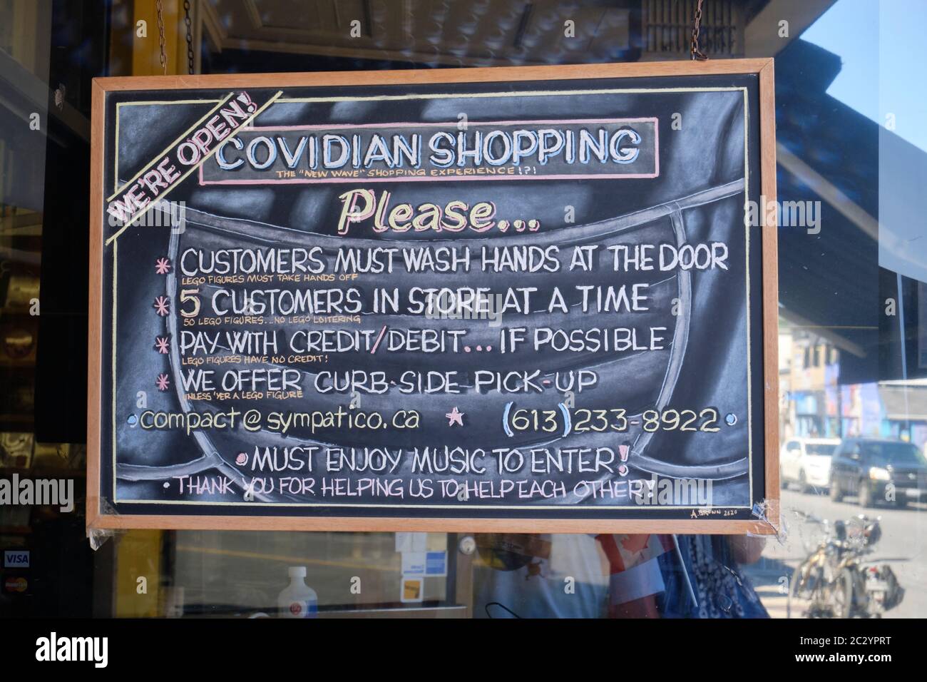Covidian Shopping rules at Compact Music store in Ottawa. Fun ...